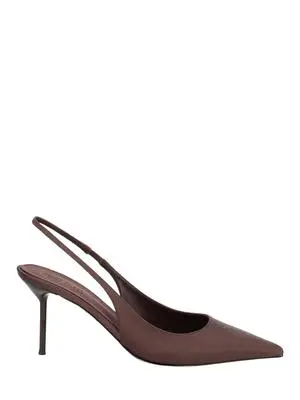 Paris Texas Lidia Slingback Heels - Brown