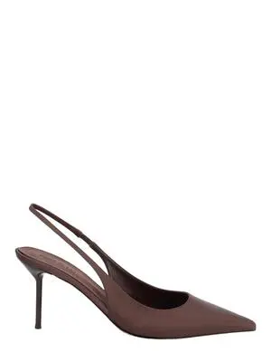 Paris Texas Lidia Slingback Heels - Brown