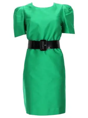 P.a.r.o.s.h Satin Belted Mini Dress - Multicolor