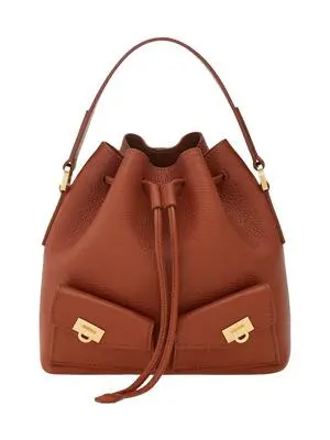FERRAGAMO Multi Pocket Bucket Bag - Brown