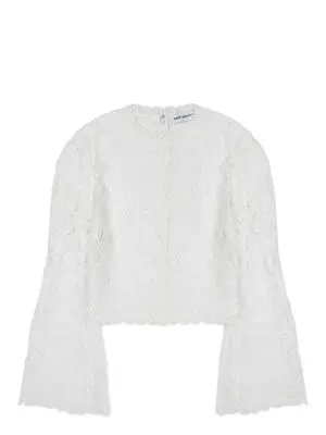 SELF-PORTRAIT Crochet Top - White