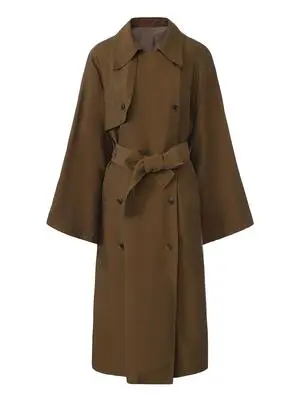 FRONT ROW SHOP Drift Trench Hazel - Brown