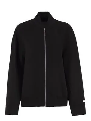 SPORTMAX Sportmax Virgin Wool Bomber Jacket With Ribbed Knit Details