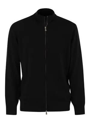 BRUNELLO CUCINELLI Brunello Cucinelli High-Neck Zip-Up Cashmere Cardigan