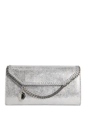 Stella McCartney Stella McCartney Falabella Shaggy Deer Crossbody Chain Wallet Silver