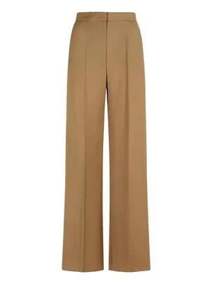 Max Mara Beige Virgin Wool Pants - Cream