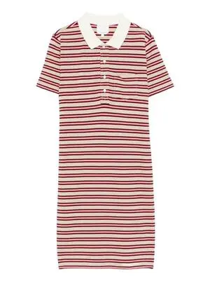 A.p.c. Raye Cotton Striped Polo Dress - Multicolor