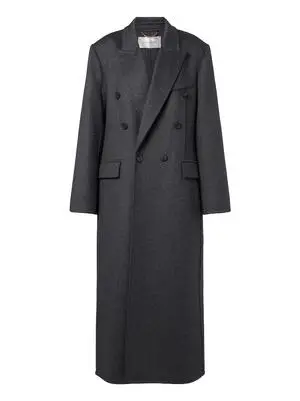 Victoria Beckham Double-breasted Wool-blend Coat - Grey