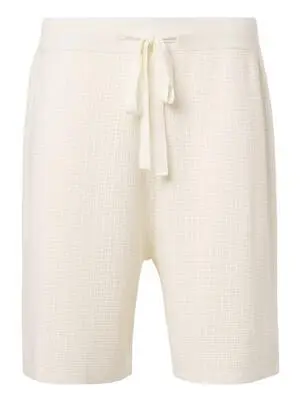 Commas Crochet Cotton And Hemp Bermuda Shorts - White