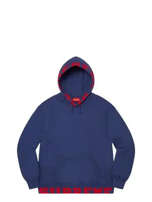 Supreme Cropped Logos Hooded Sweatshirt - Blue
