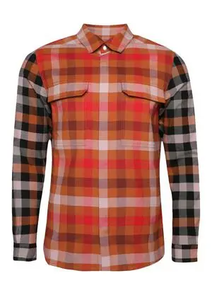 Rick Owens Plaid Long Sleeve Shirt - Black