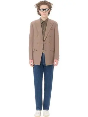 Valentino Garavani Vgold Denim Trousers - Blue