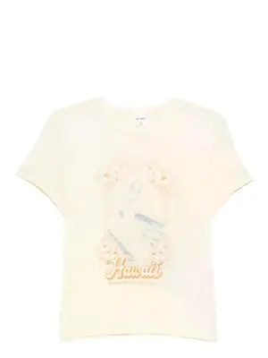 RE/DONE Floral Motif T-shirt - Yellow