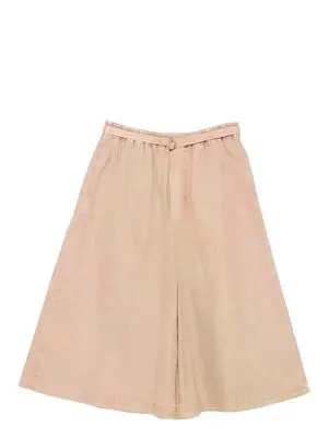 Marni Belted Wide-leg Shorts - Neutrals