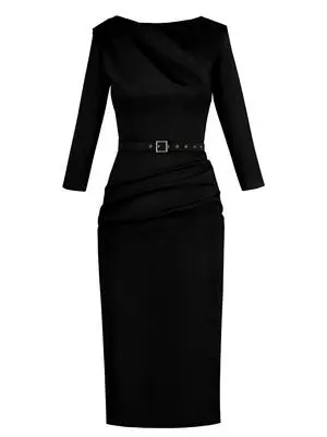 ALINA CERNATESCU Ibis Midi Dress - Black