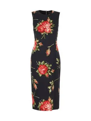 DOLCE & GABBANA DOLCE & GABBANA Sleeveless Rose Print Dress