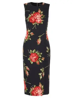 DOLCE & GABBANA DOLCE & GABBANA Sleeveless Rose Print Dress