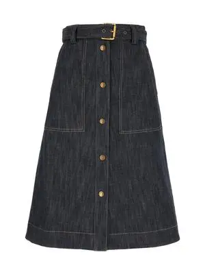 MONCLER MONCLER Belted Denim Skirt