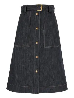 MONCLER MONCLER Belted Denim Skirt