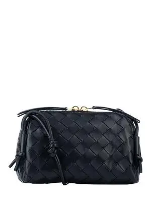 Bottega Veneta Woven Clutch With Gold Tone Clasp - Multicolor