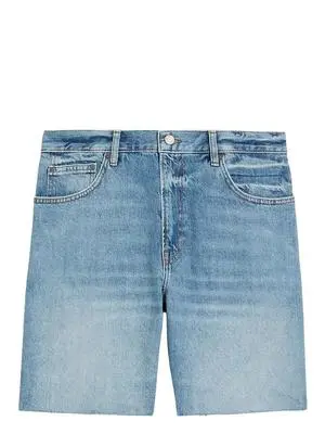 FRAME Shorts With Frayed Cuffs - Mid Denim