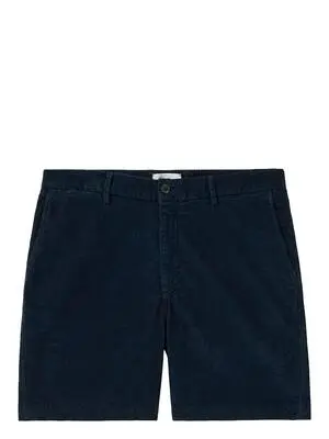Mr P. Straight-leg Cotton-blend Corduroy Shorts - Navy