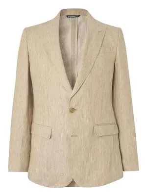Dolce & Gabbana Linen Suit Jacket - Beige