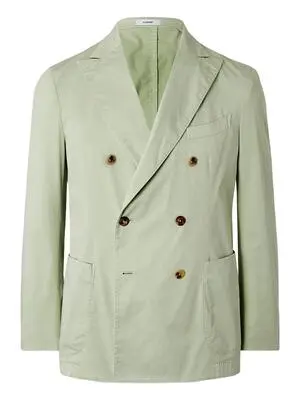 Boglioli Slimfit Doublebreasted Cottonblend Suit Jacket - Mint