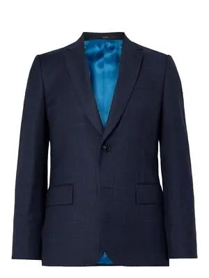 Paul Smith Soho Prince Of Wales Checked Wool Suit Jacket - Navy