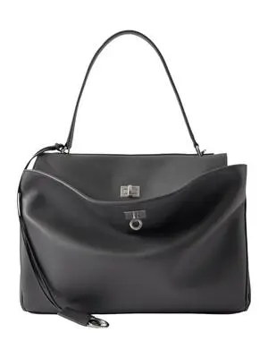 Balenciaga Balenciaga Rodeo Medium Leather Shoulder Bag Gray