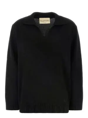 Valentino Garavani Cashmere V-neck Sweater - Black