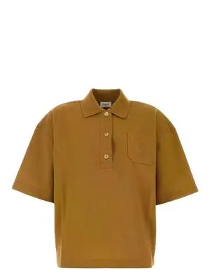 Saint Laurent Cassandre Piqué Polo Shirt - Brown