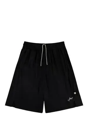AREA Logo-embroidered Knee-length Shorts - Black