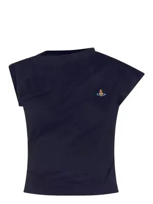 VIVIENNE WESTWOOD Gathered T-shirt - Blue