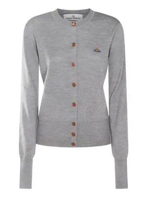VIVIENNE WESTWOOD Vivienne Westwood Bea Button-Up Cardigan Grey
