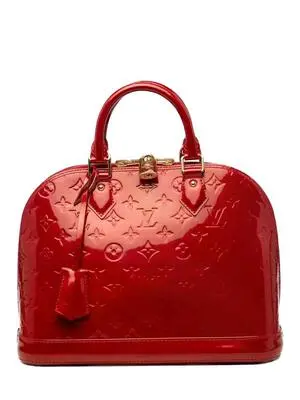 LOUIS VUITTON Monogram Vernis Alma Pm Handbag - Red