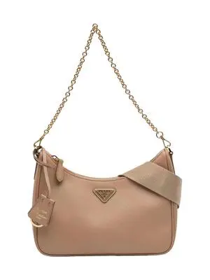 Prada Saffiano Lux Re-edition 2005 Satchel - Brown