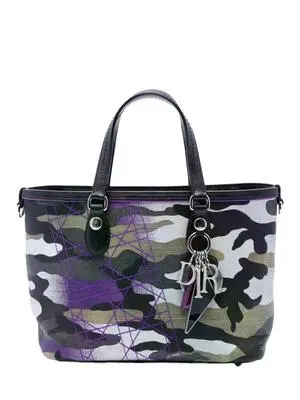 Dior Anselm Reyle Mini Canvas Camouflage Shopping Tote Bag - Multicolour