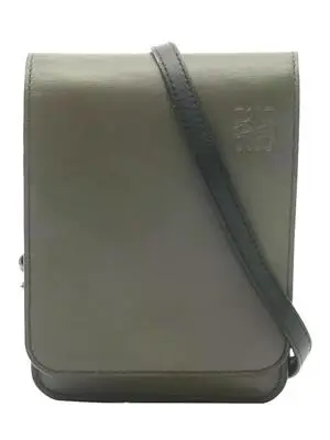 Loewe Leather Gusset Phone Holder Crossbody Bag - Brown