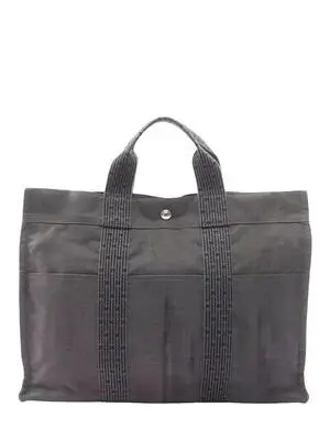 Hermès Herline Mm Canvas Tote Bag - Grey