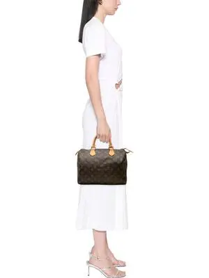 LOUIS VUITTON Monogram Speedy 30 Boston Bag - Brown