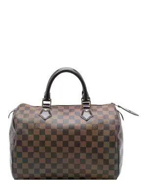 LOUIS VUITTON Damier Ebene Speedy 30 Boston Bag - Brown