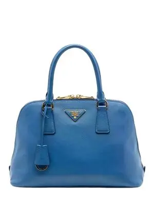 Prada Saffiano Lux Promenade Satchel - Blue