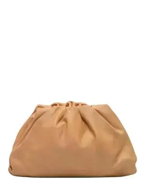 Bottega Veneta Teen Lambskin Pouch Clutch Bag - Neutrals