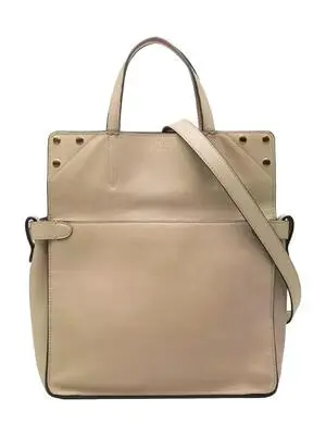 Fendi Vitello Grace And Suede Flip Satchel - Neutrals