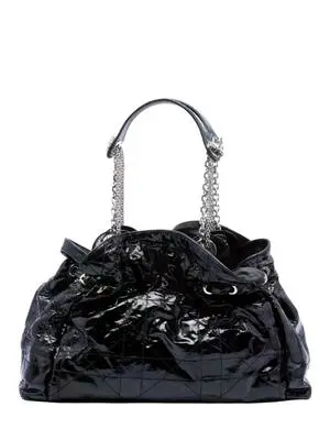Dior Patent Cannage Le Trente Tote Bag - Black