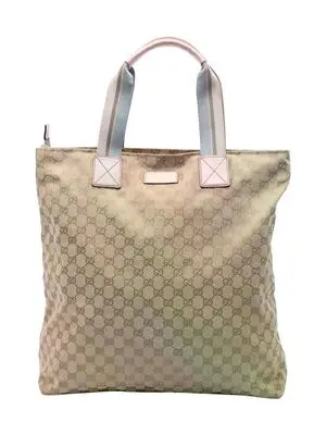 Gucci Gg Canvas Web Vertical Tote Bag - Neutrals