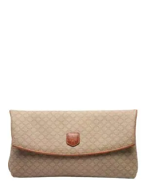 Celine Macadam Coated Canvas Clutch Bag - Neutrals