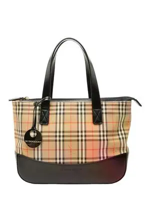 Burberry Haymarket Check Canvas Tote Bag - Neutrals