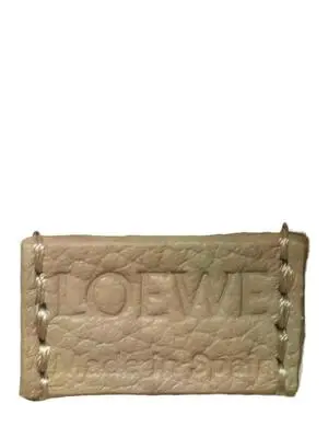 Loewe Mini Calfskin Puzzle Edge Satchel - Neutrals
